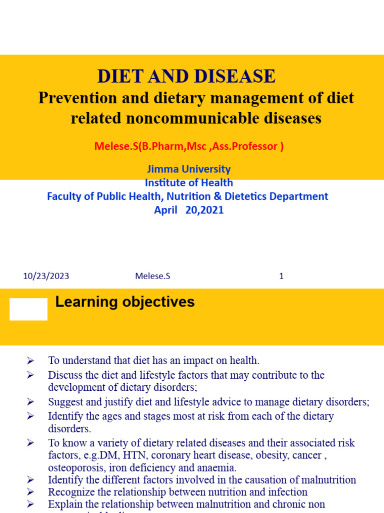 Diet Disease Ppt 2021 Final Edited Pdf Diabetes Dieting