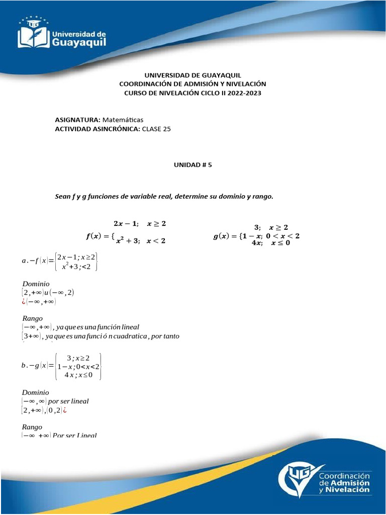 Tarea - U5 - Clase 25 - S7 | PDF