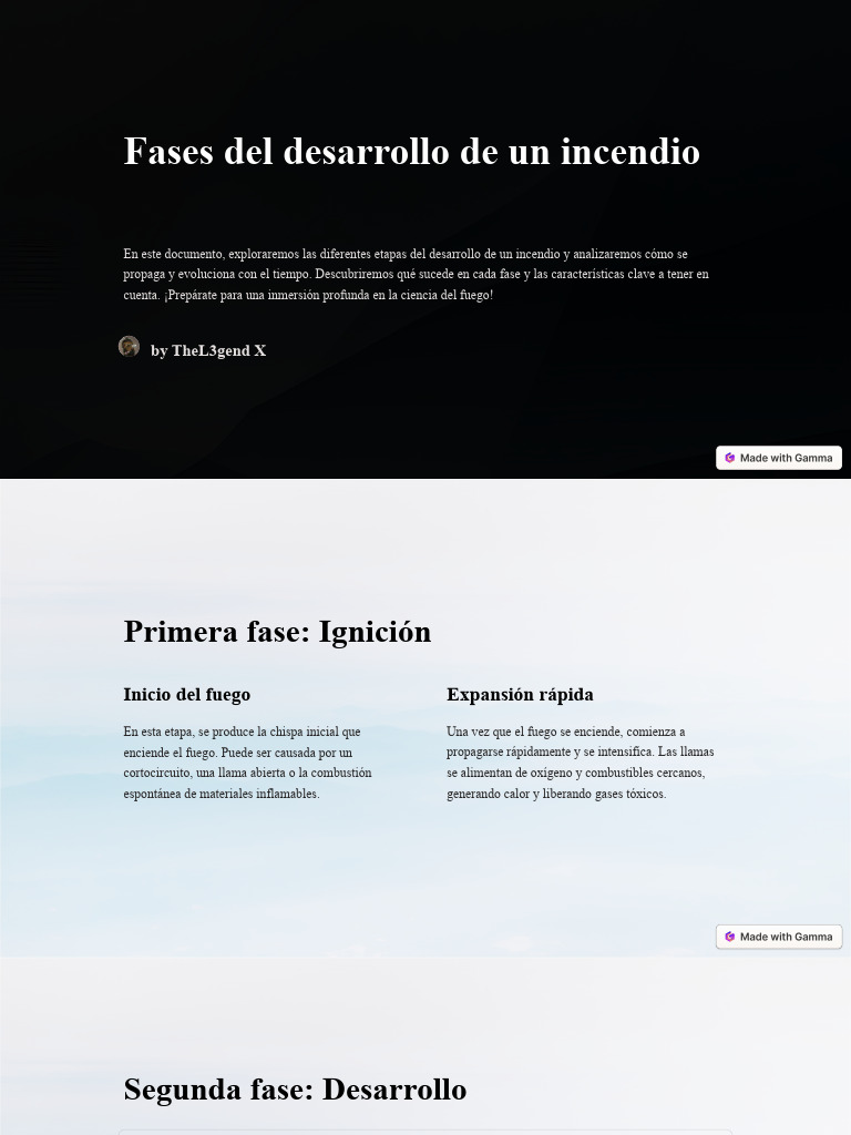 Fases Del Desarrollo de Un Incendio | PDF