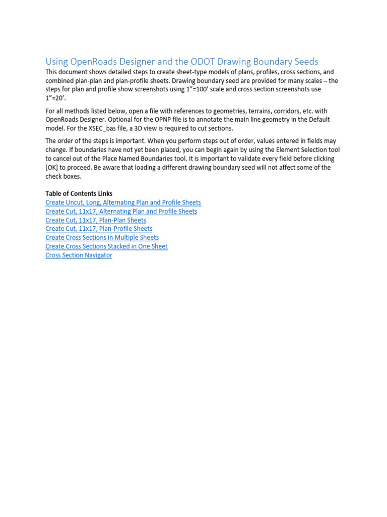 Using ORD Drawing Boundary Seeds | PDF
