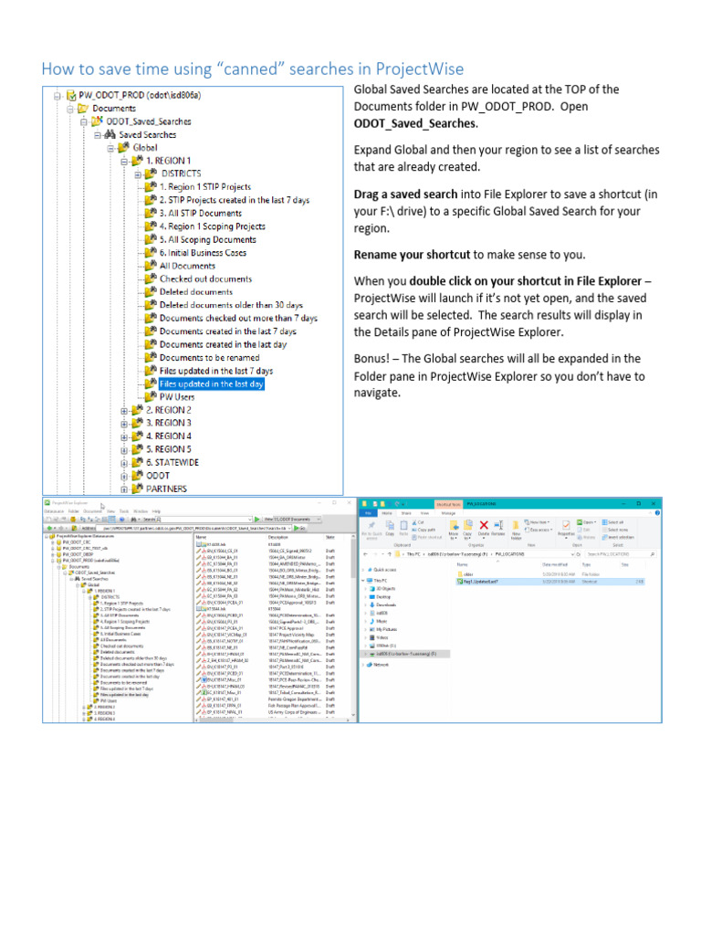ProjectWise Search Tips | PDF