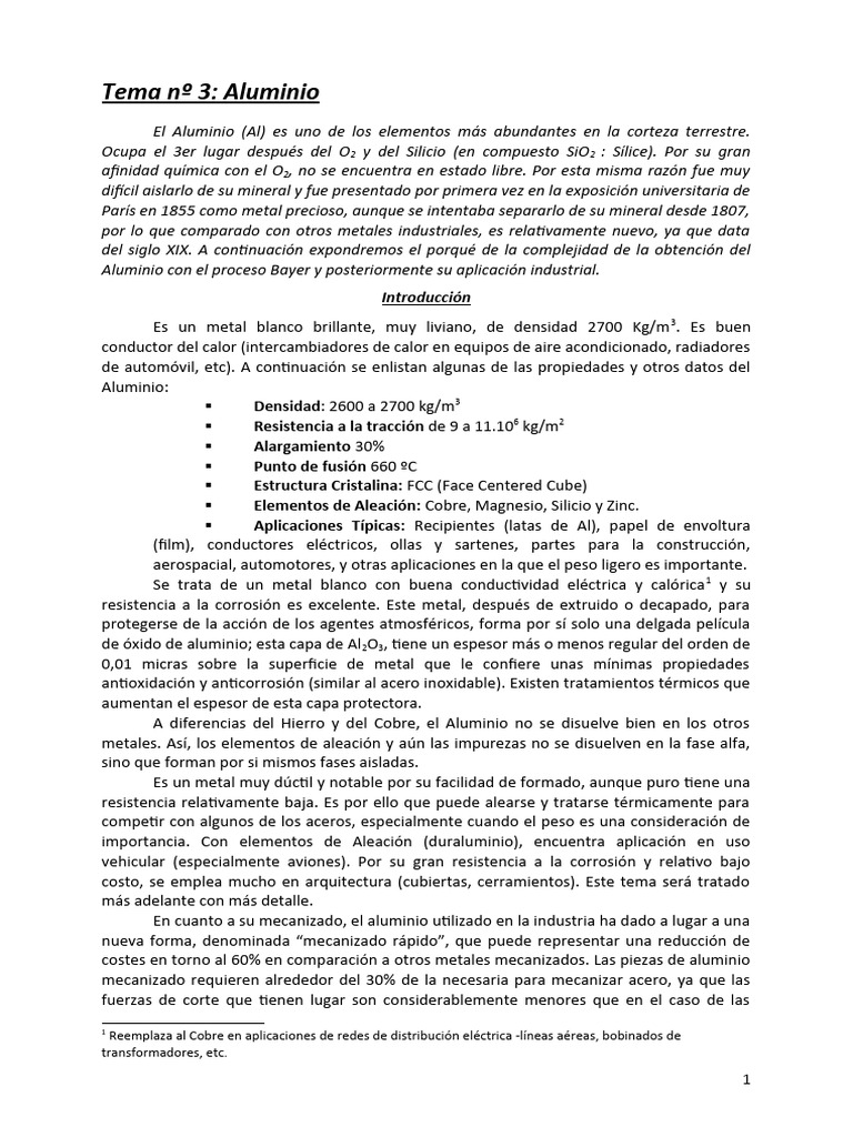 Proceso Bayer en la obtención de Aluminio | PDF