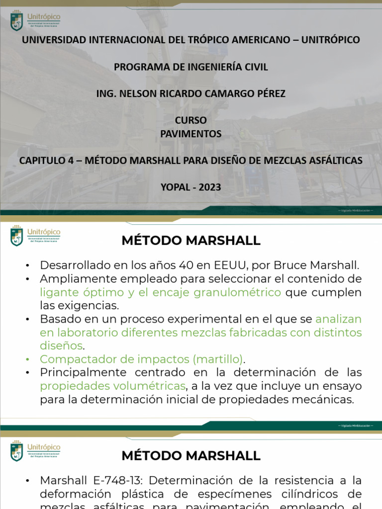 Metodo Marshall | PDF | Ciencias fisicas