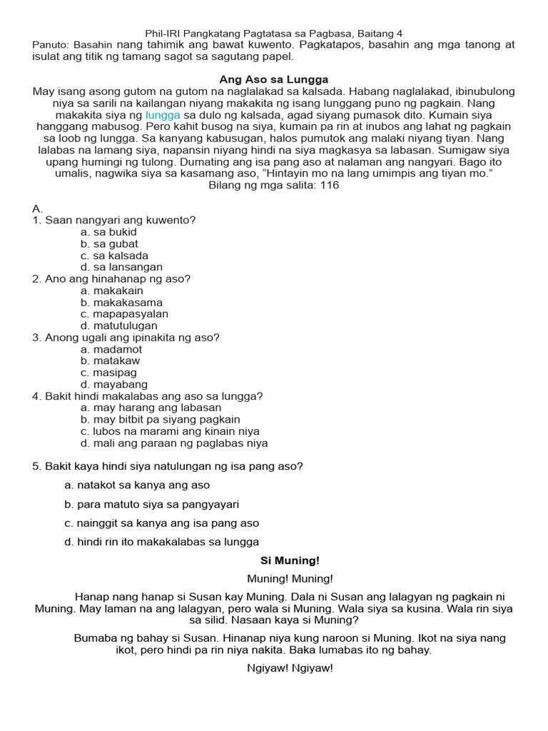 Grade 4 FILIPINO PHIL | PDF