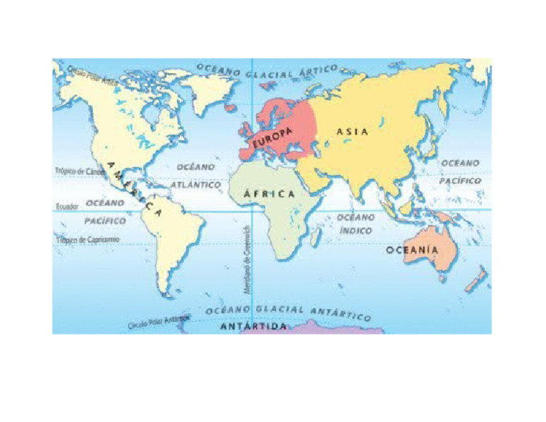 Mapa de Los 5 Continentes | PDF