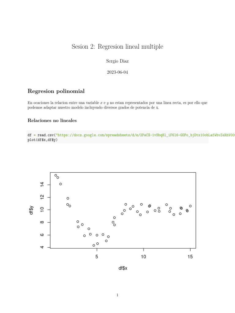 Sesion 2: Regresion Lineal Multiple | PDF | Regresión lineal | Álgebra