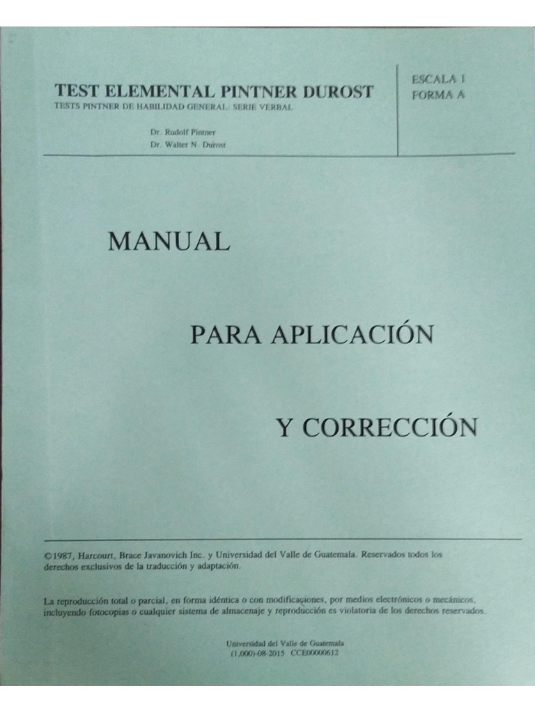 Manual Pintner Durost - 975484149 | PDF