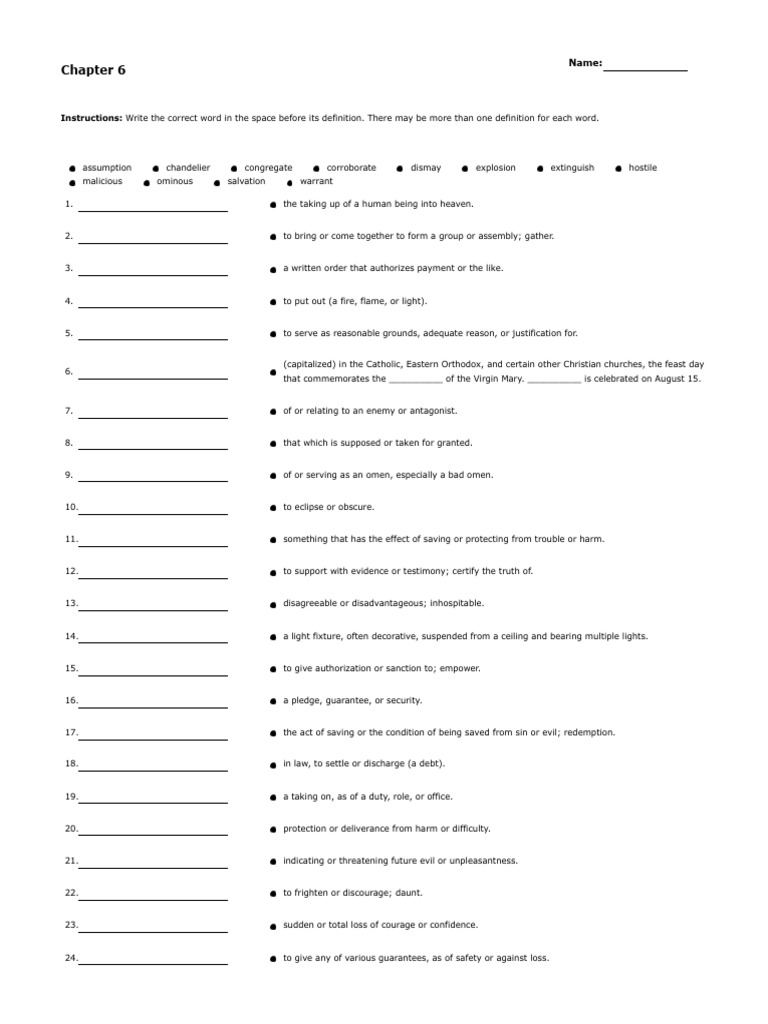 Matching Quiz Test Generator Maker - Wordsmyth | PDF | Salvation