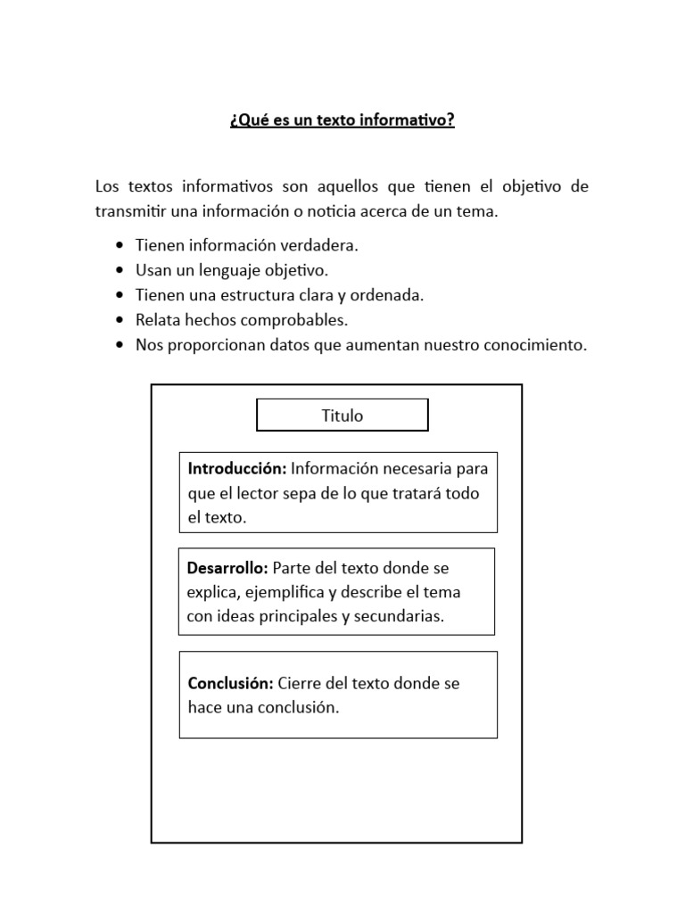 Qué Es Un Texto Informativo | PDF