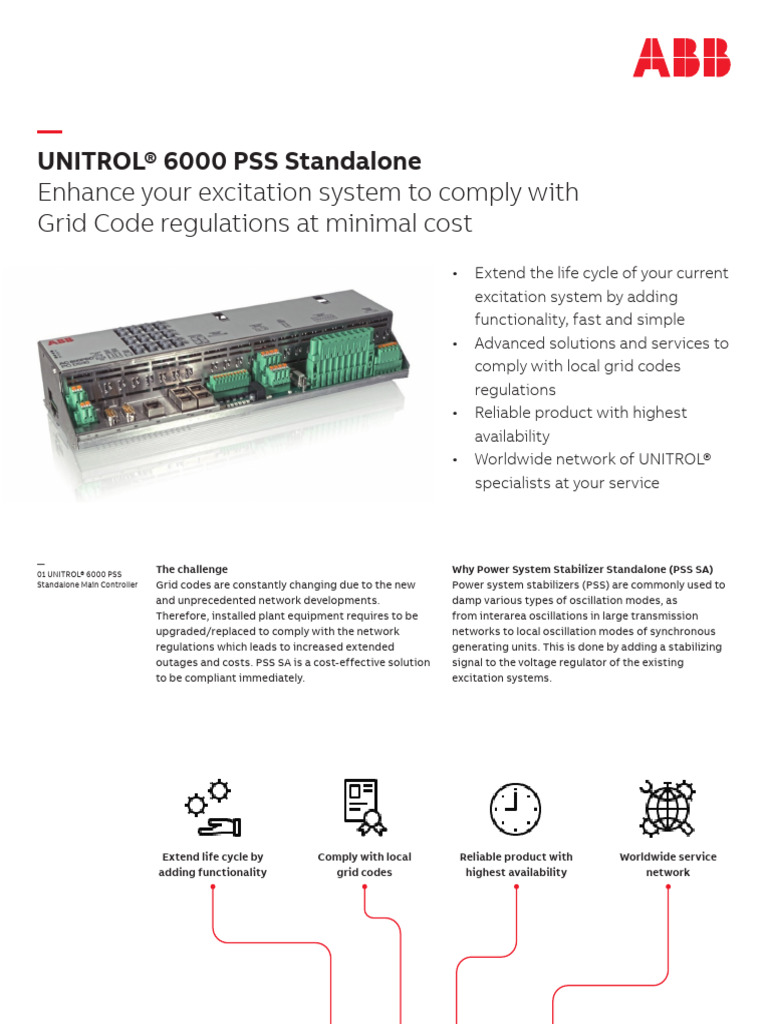 UNITROL 6000 PSS Standalone Brochure | PDF