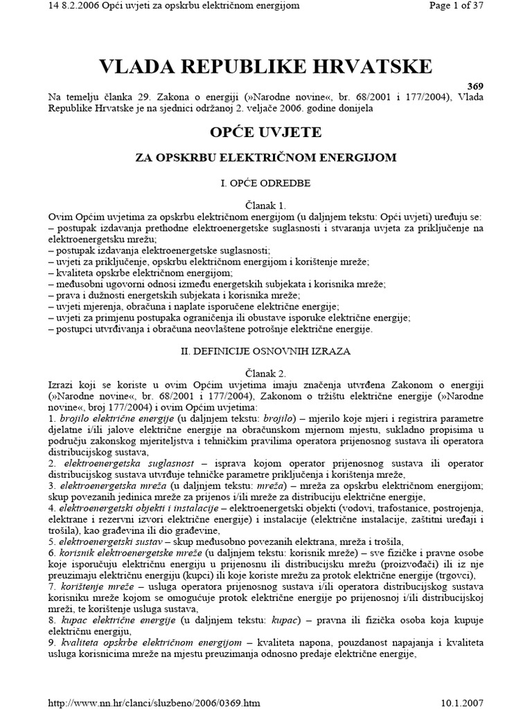 Opci Uvjeti 2006 | PDF