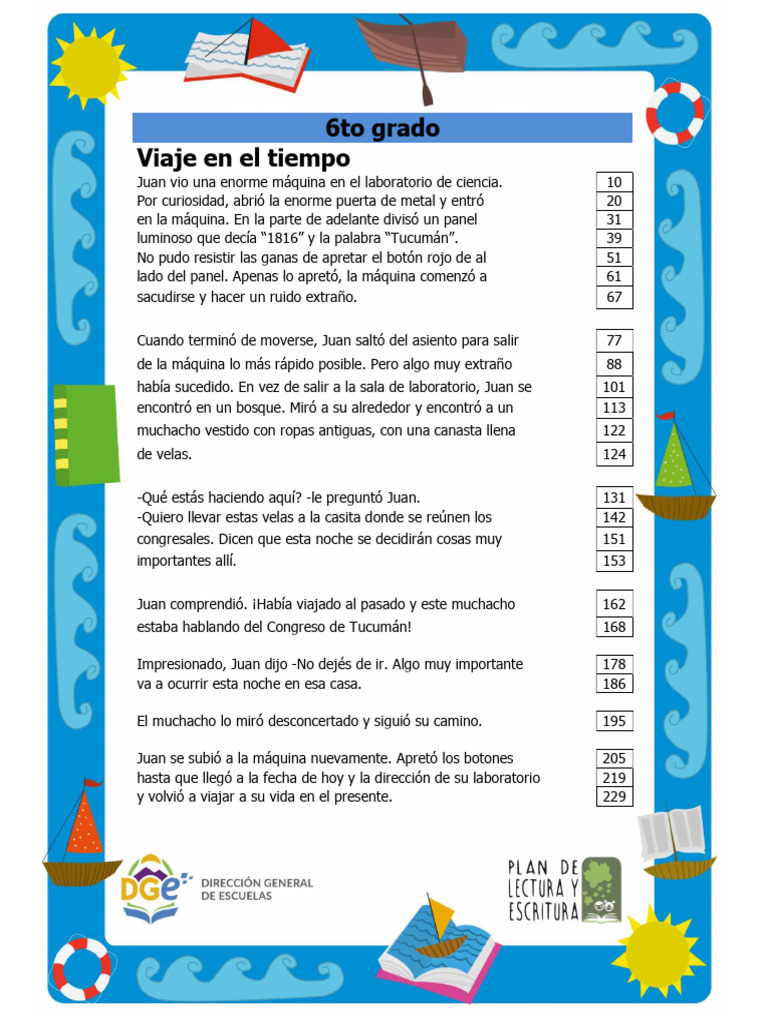 6to Grado Viaje en El Tiempo | PDF