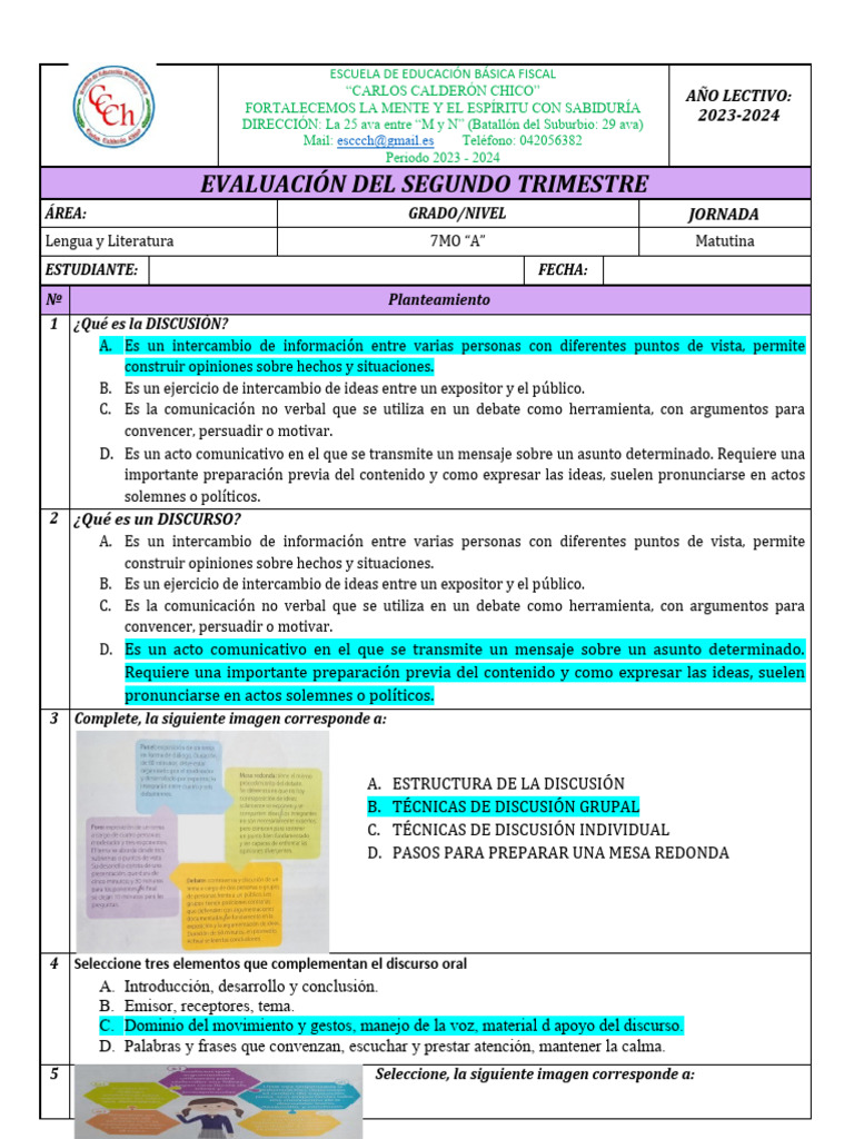 7mo Segundo Trimestre Todas | PDF