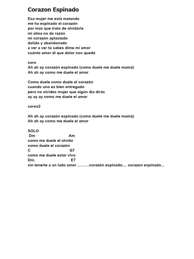 Corazon Espinado | PDF