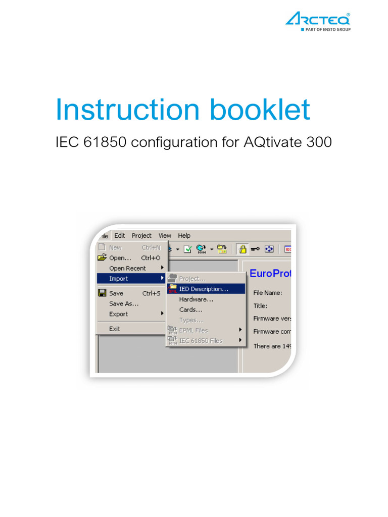 Iec 61850 Configuration For Aqtivate 300 V1 02 English Pdf World