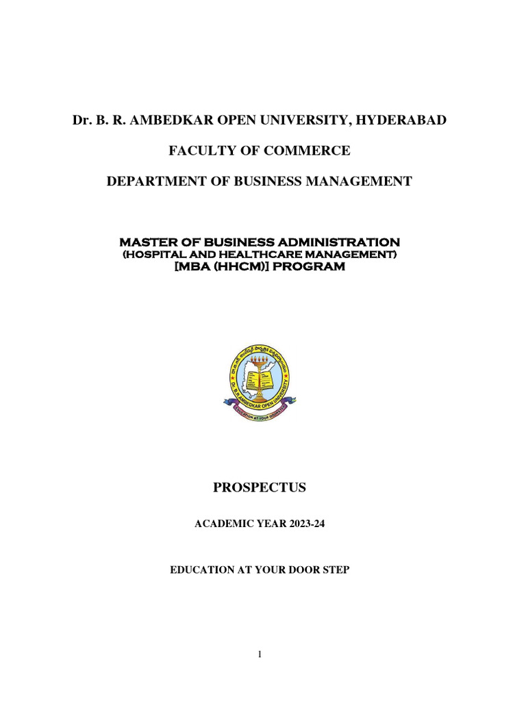 Mba (HHCM) Prospectus - 2023-24 | PDF | Trigonometry | Geometry