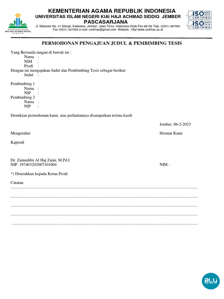 Form Berkas s2 Dan s3 (New) | PDF