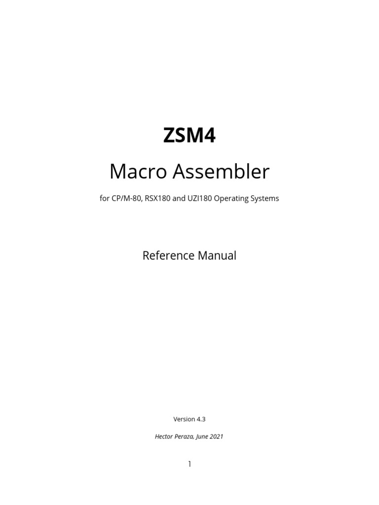 ZSM 4 | PDF | Assembly Language | String (Computer Science)