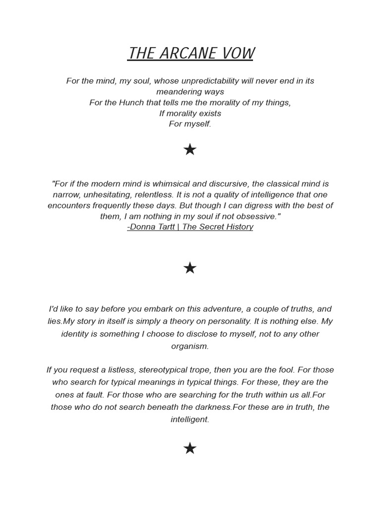 The Arcane Vow | PDF