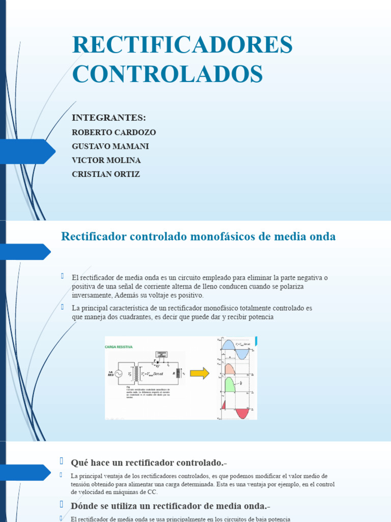 Rectificadores Controlados | PDF