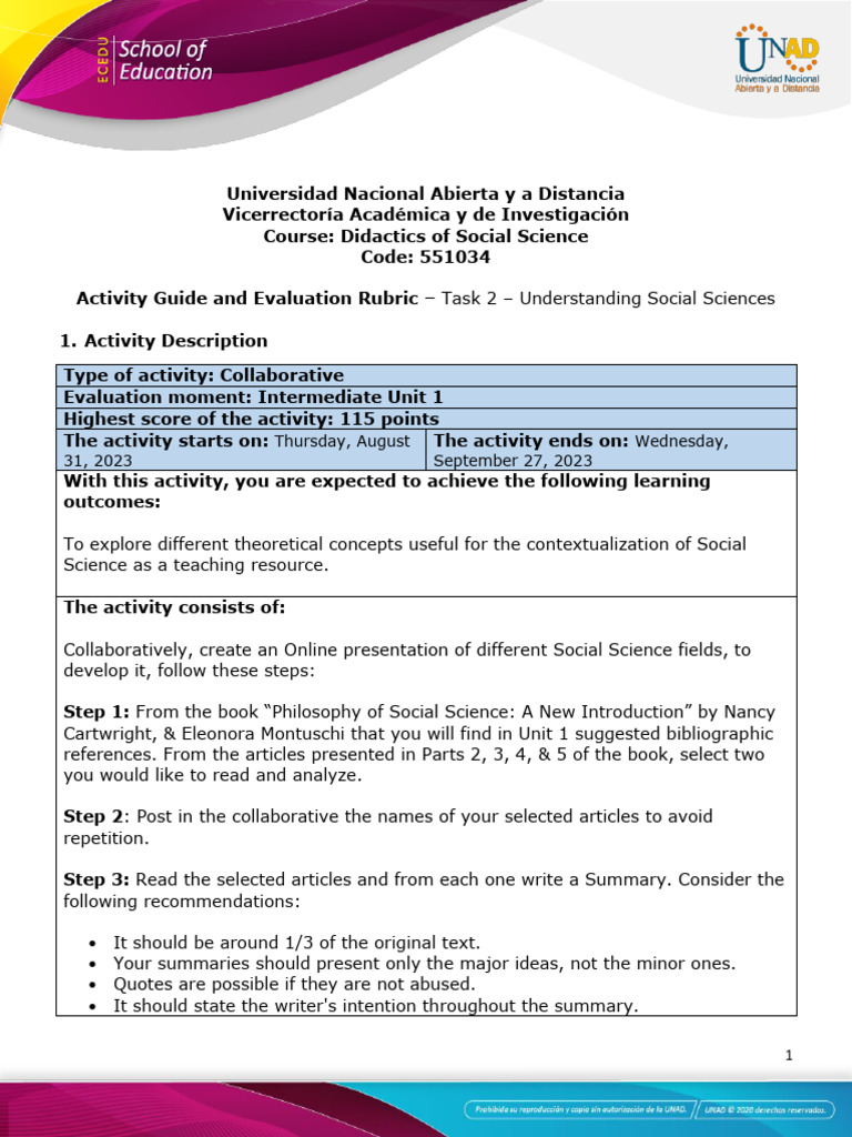 Activity Guide and Evaluation Rubric-Unit 1-Task 2 - Understanding ...