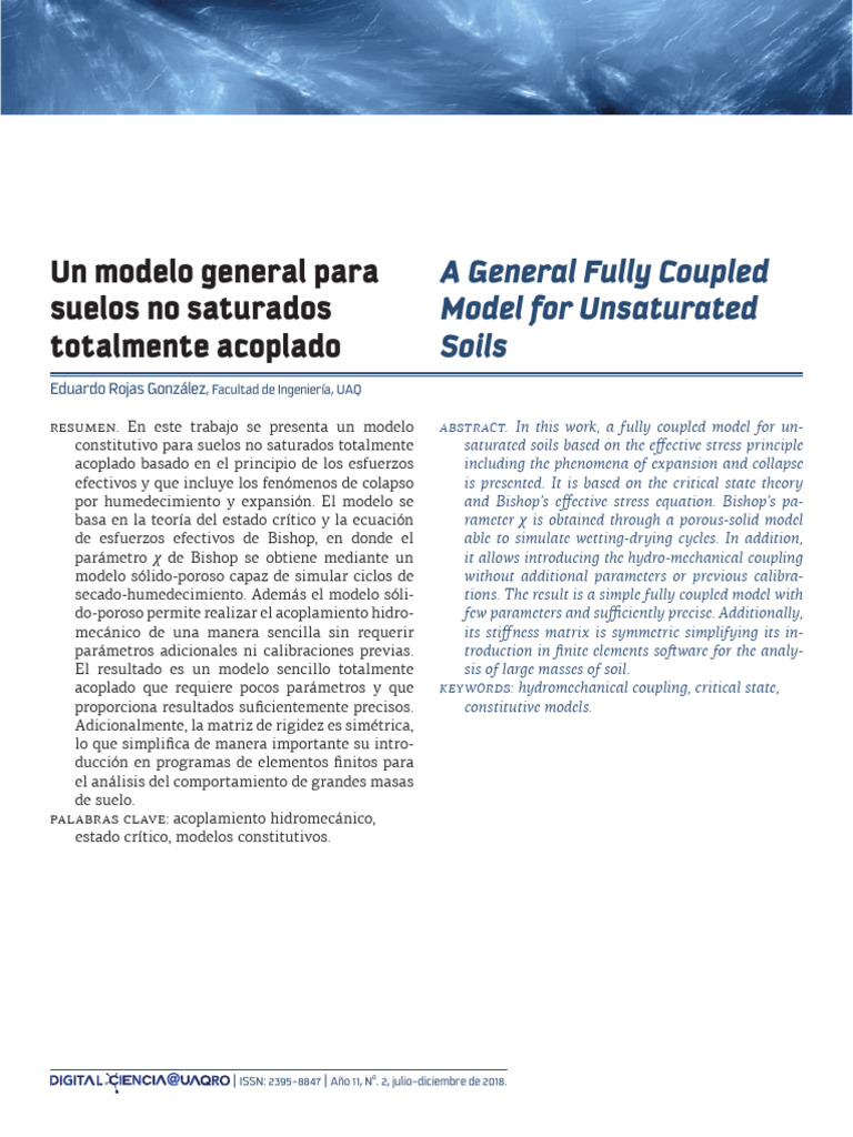 Un+Modelo+General+Para+Suelos+No+Saturados+Totalmente+Acoplado Compressed+(1) Compressed | PDF ...
