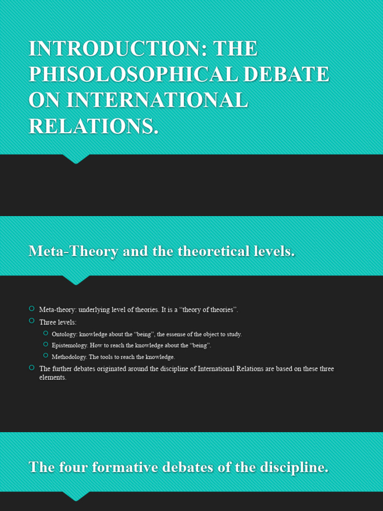 International Relations Theory Debates | PDF