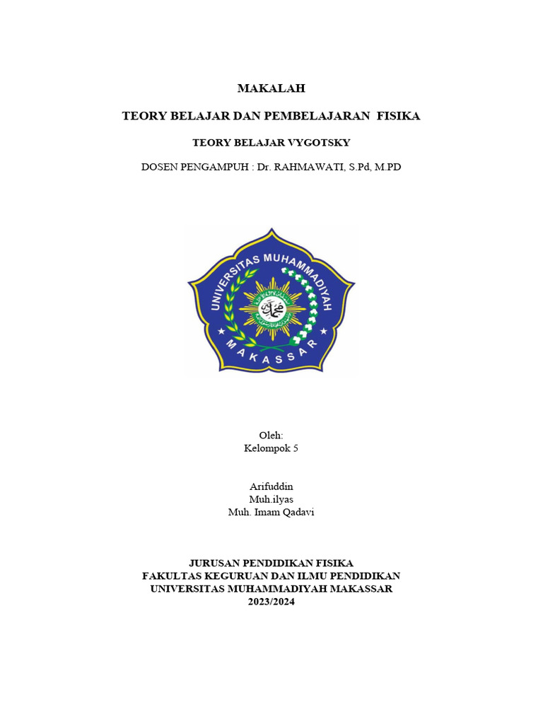 Materi Makalah Tentang Teory Vygotsky | PDF