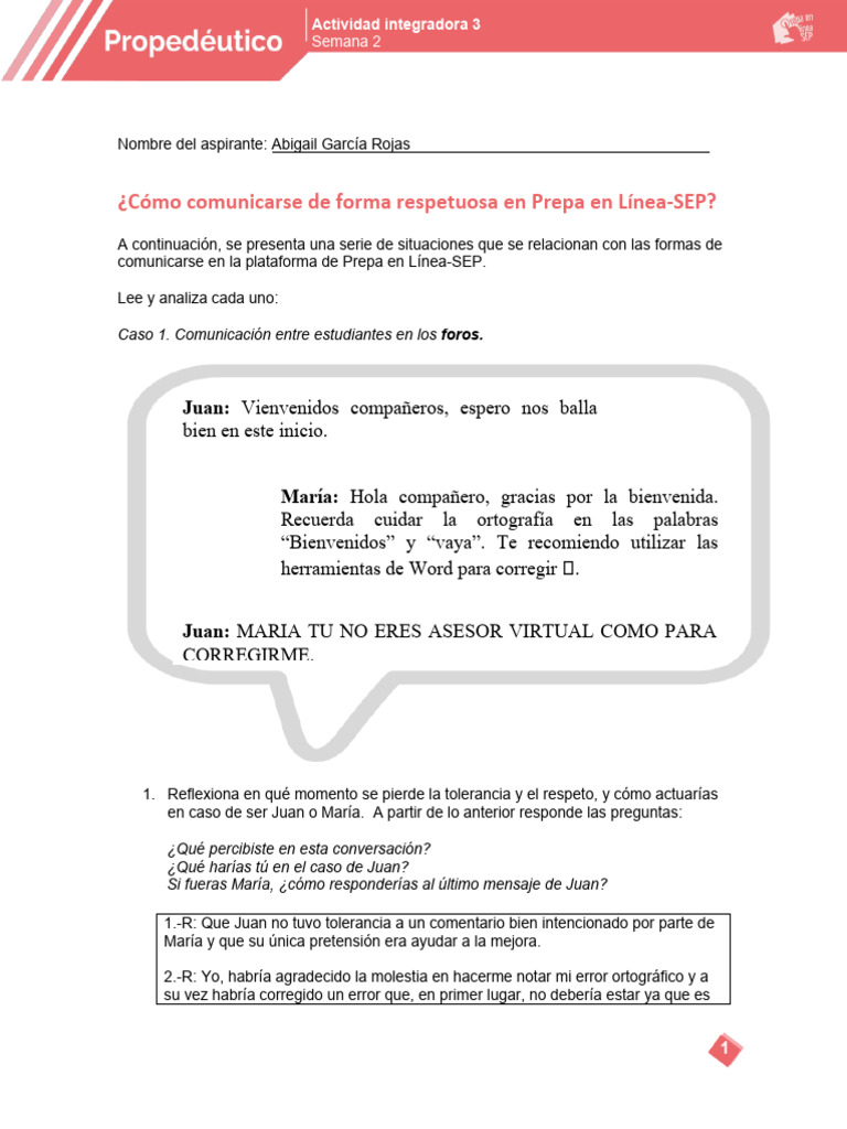 Comunicación Respetuosa en Prepa SEP | PDF
