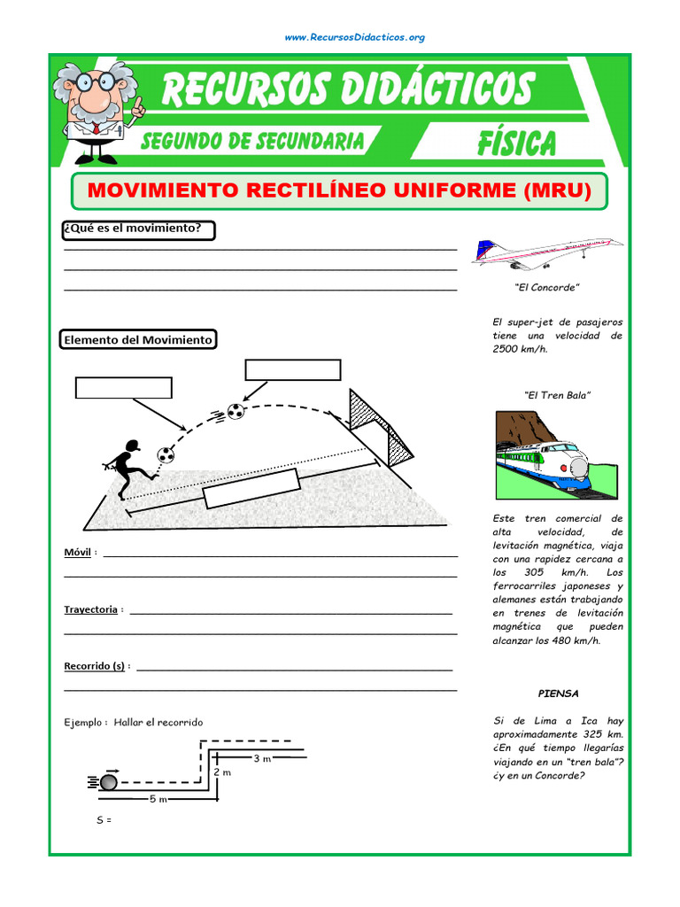 MRU Para Segundo Grado de Primaria | PDF