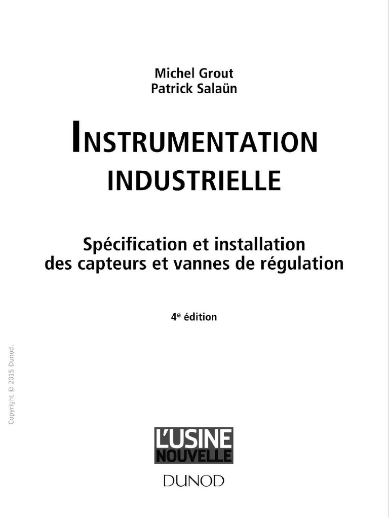 Instrumentation Industrielle Spécification Et Installation Des Capteurs Et Vannes de Régulation ...