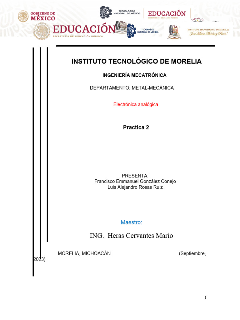 Resultados De Diodos En Electrónica Analógica Pdf