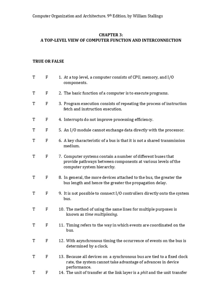 CH03 Testbank COA9e With Answers | PDF | Computer Data Storage ...