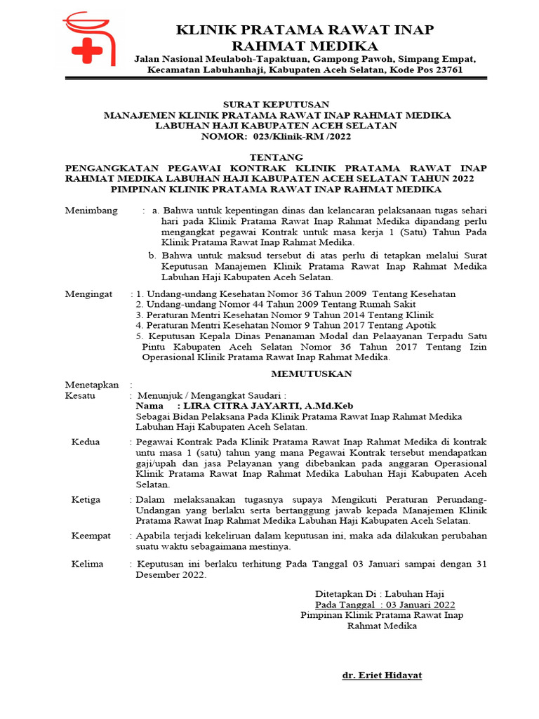 Sk Klinik Pak Eriet Pdf