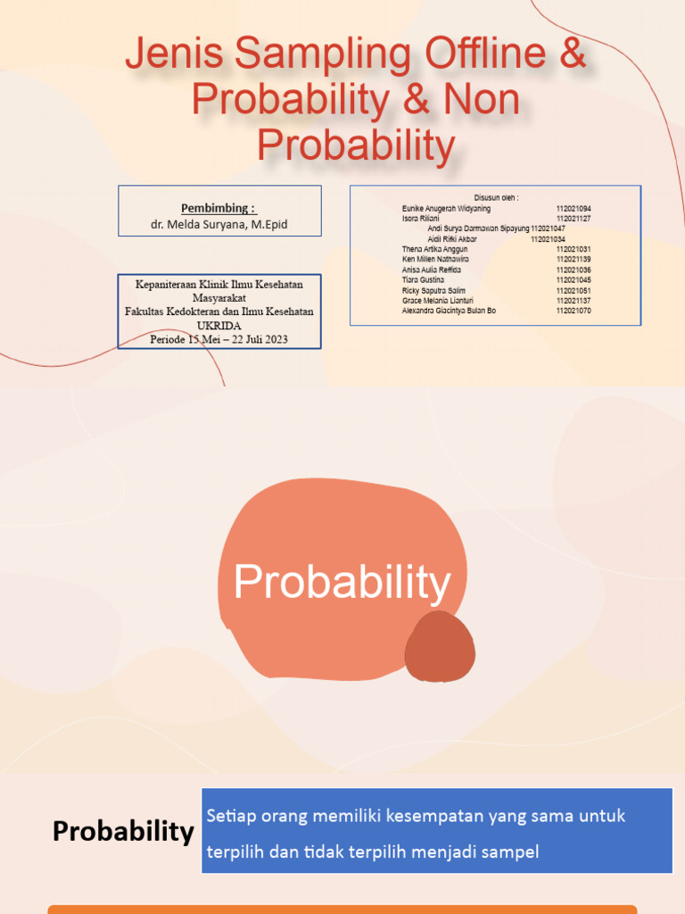 Jenis Sampling Offline - Probability - Non Probability | PDF