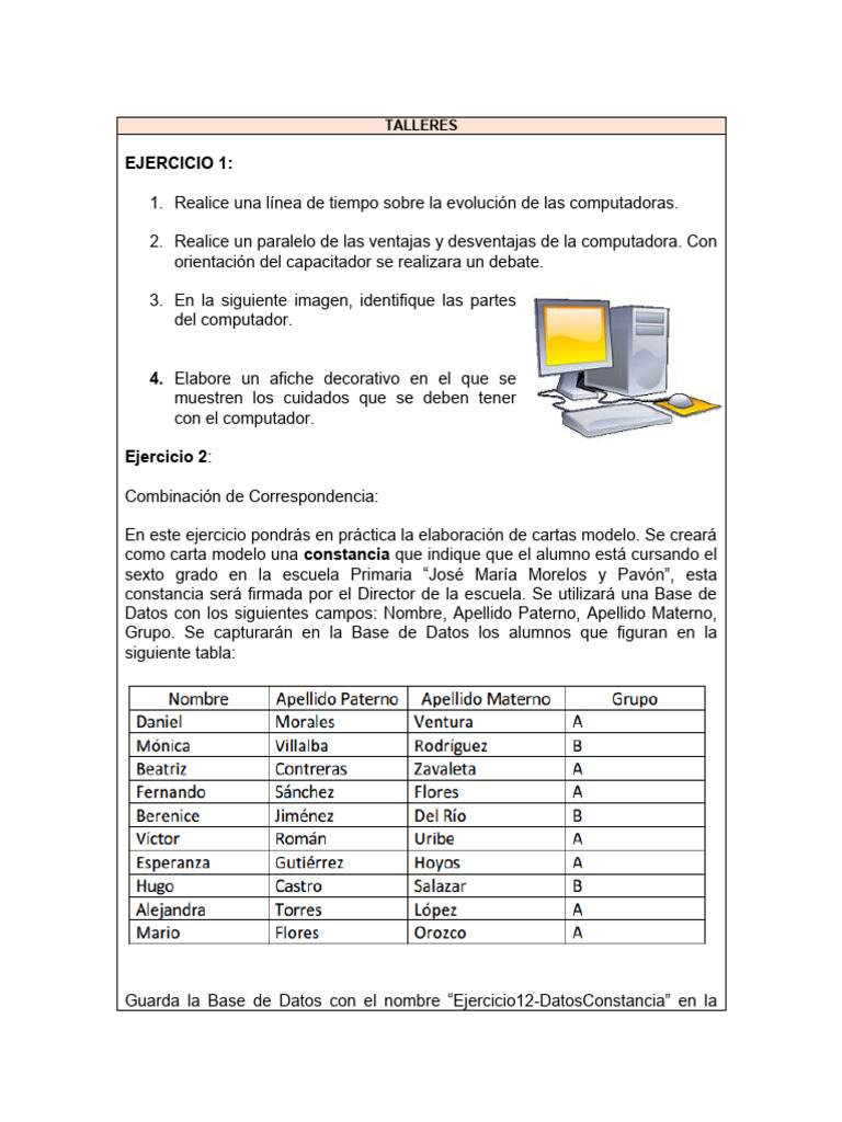 Talleres Informatica Basica 2 | PDF | Crecimiento personal y profesional