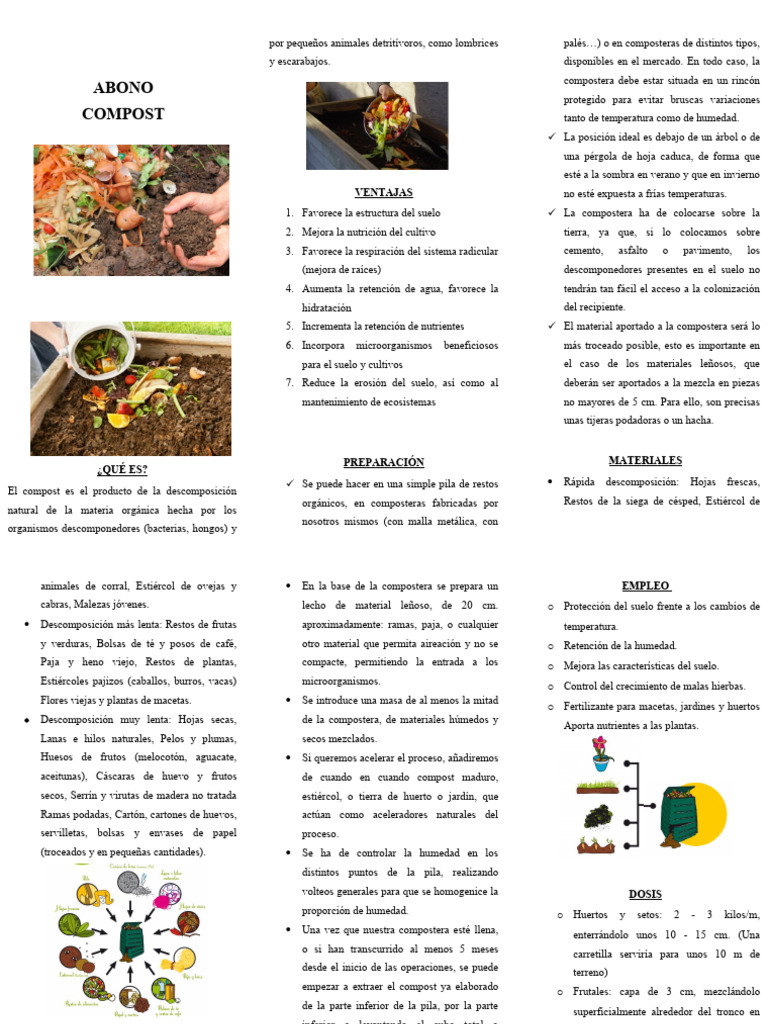 Triptico Abono Compost | PDF