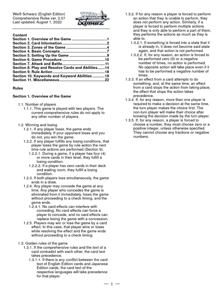 WSE Comprehensive Rules v2.07 | PDF | Playing Cards | English Language