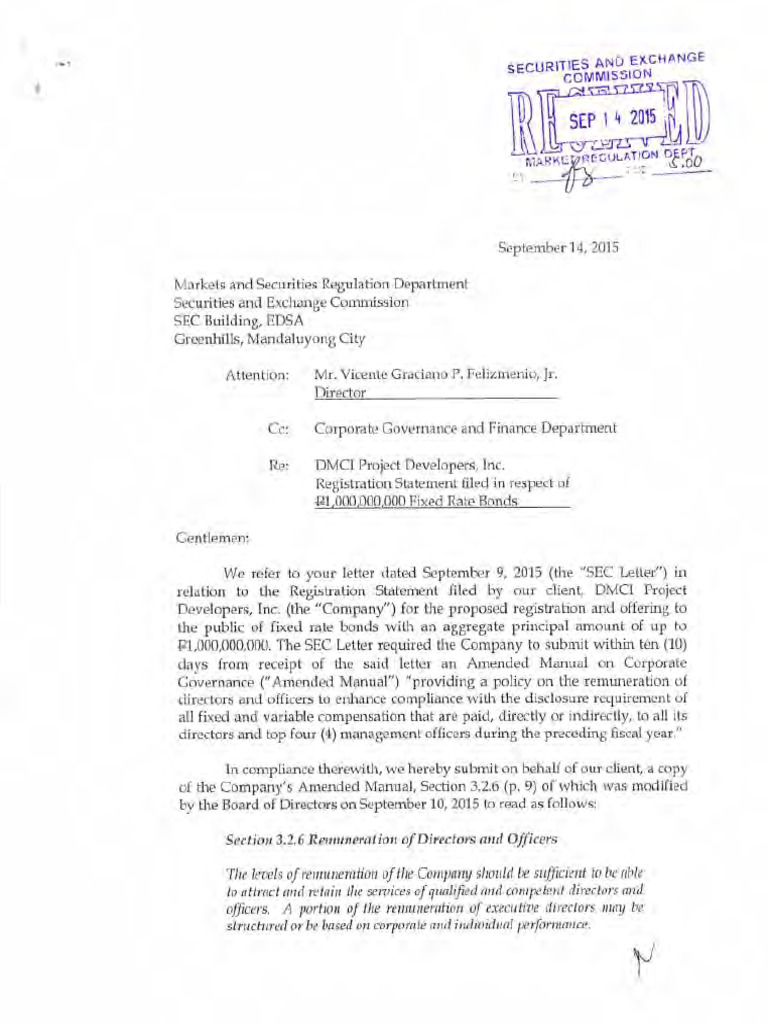 Amended Manual On Corporate Governance | PDF | Internal Control | Audit