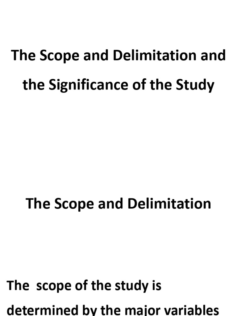 Scope-And-Delimitation Halo New 2023-24 | PDF | Theory | Scope (Computer Science)