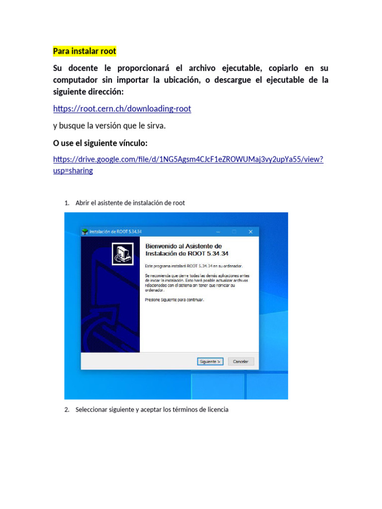 Instalacion Root (Windows) | PDF Instalacion Root (Windows) | PDF