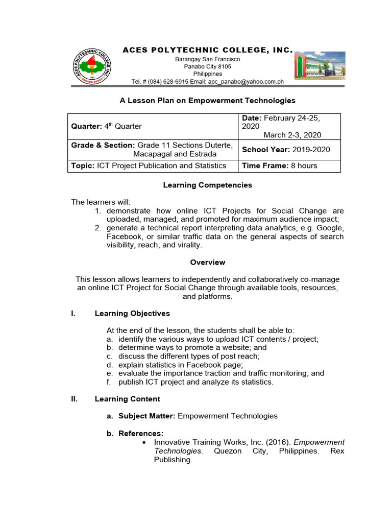 11-ICT Project Publication and Statistics | PDF | Educational ...