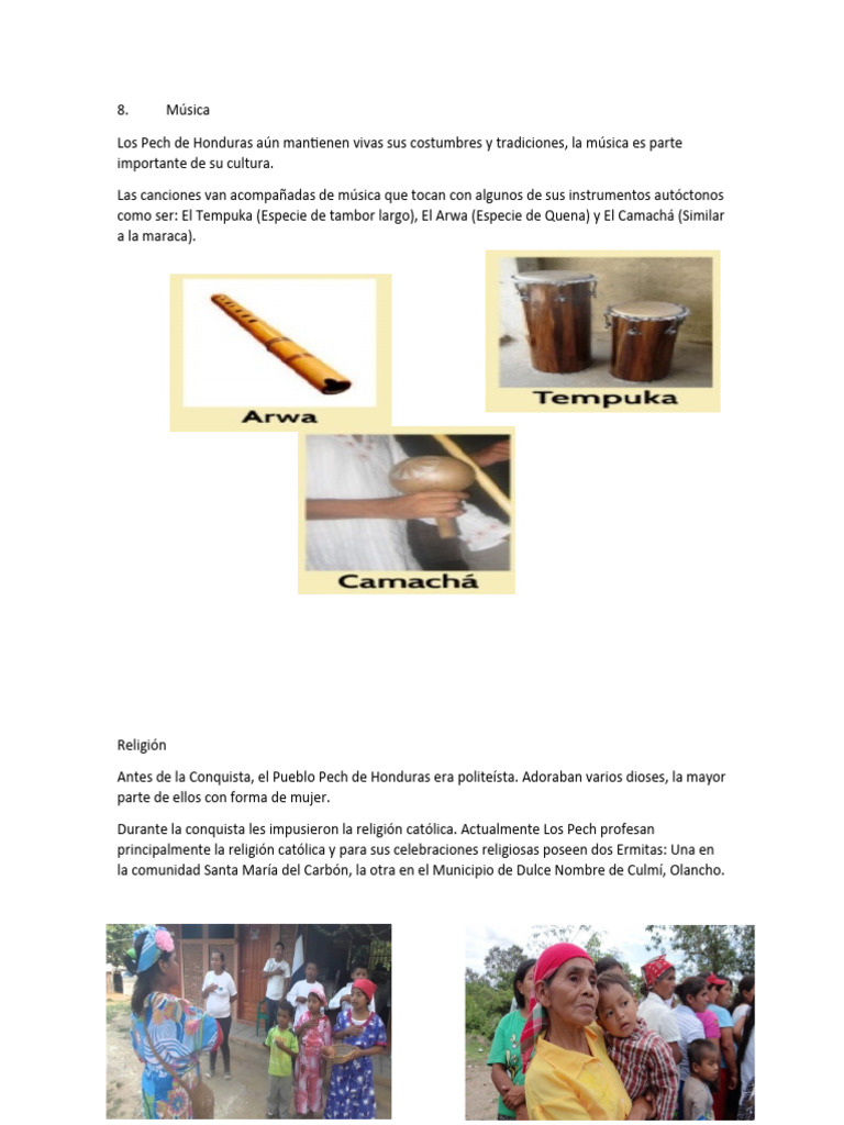 Pech Música, Religión y Lengua | PDF