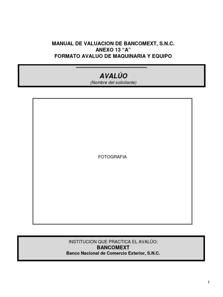 Avaluo Activos Fijos | PDF