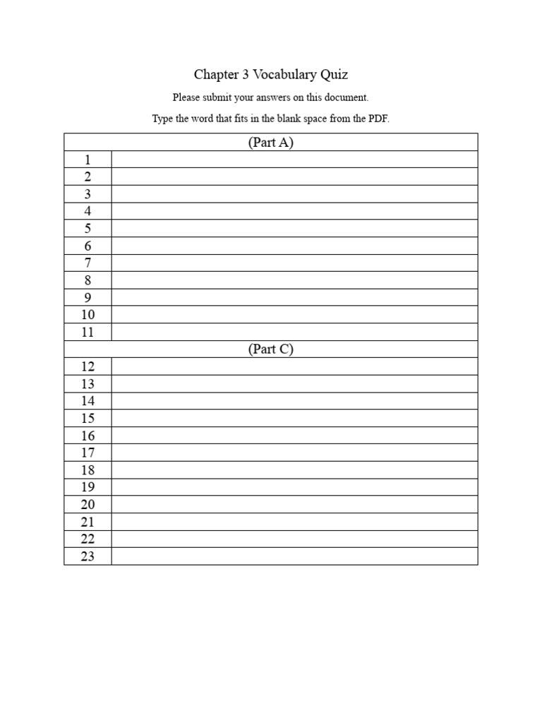 Chapter 3 Vocabulary Quiz Answers | PDF | Games & Activities | Computers