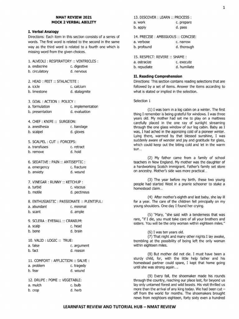Learnfast 2021 Mock2 | PDF