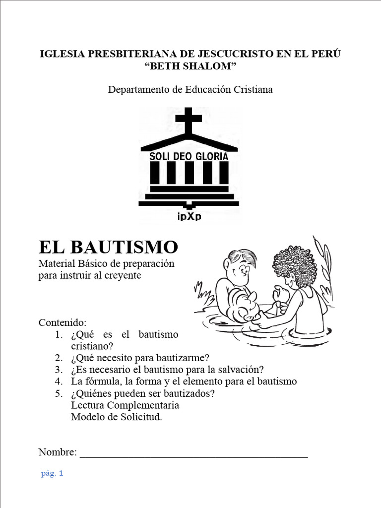 Manual de Bautismo Ipxp | PDF | Bautismo | La resurrección de Jesús