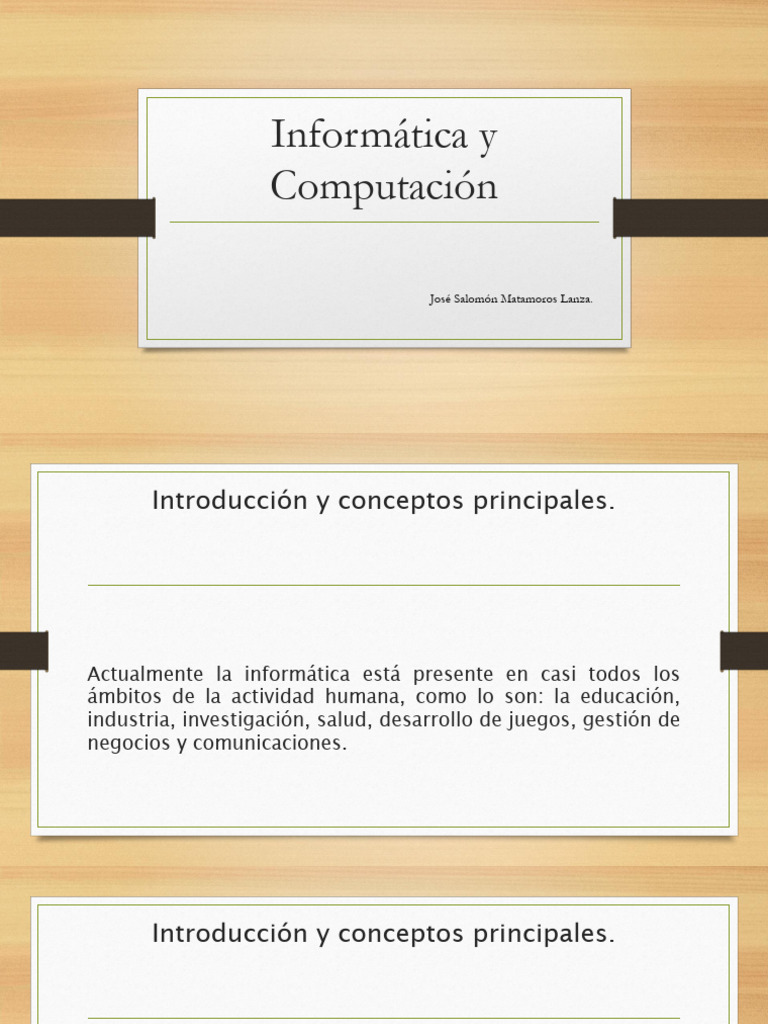 Informática y Computación: Conceptos Clave | PDF | Informática ...