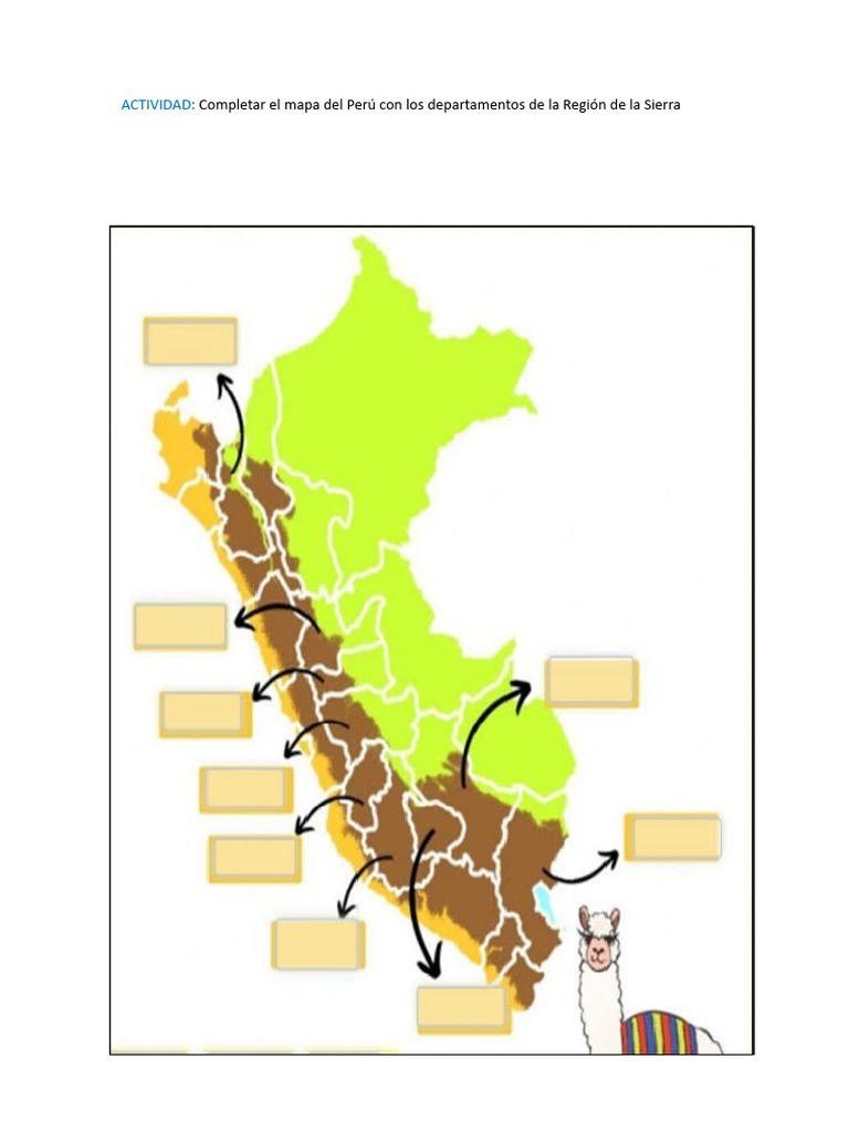 ACTIVIDAD Completa Mapa de La Sierra | PDF