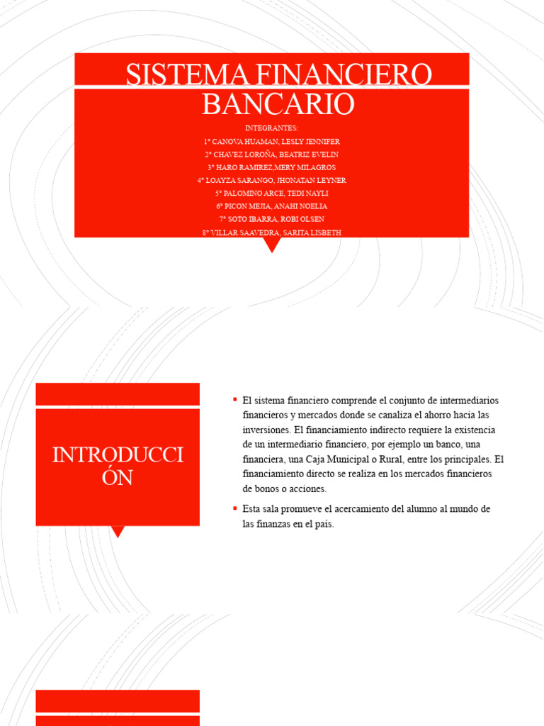 Introducción al Sistema Financiero | PDF | Bancos | Sistema financiero